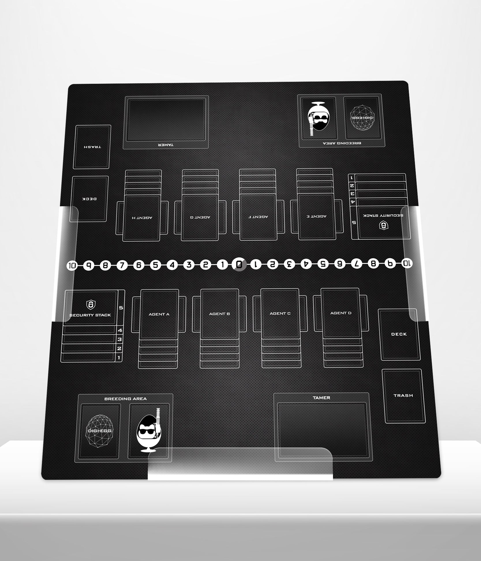 Digimon in Black Organization – Two-Player Playmat with Zones – GameHead | GamerMats