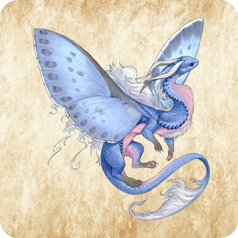 Alcon Blue - Moth Dragon Series 4in Coaster – GameHead | GamerMats